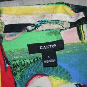 Kaktus | Jackets & Coats | Kaktus Picaso Like Print Button Down Denim ...